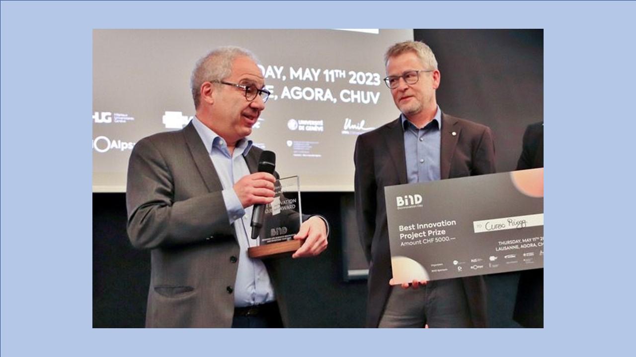 Fondation ISREC - Best Innovation Project Award presented to Curzio ...