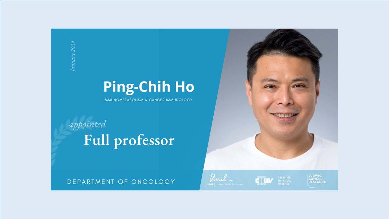 Fondation ISREC - Prof. Ho is appointed full professor